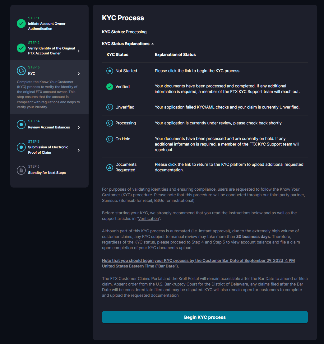 Using the Customer Claims Portal – FTX