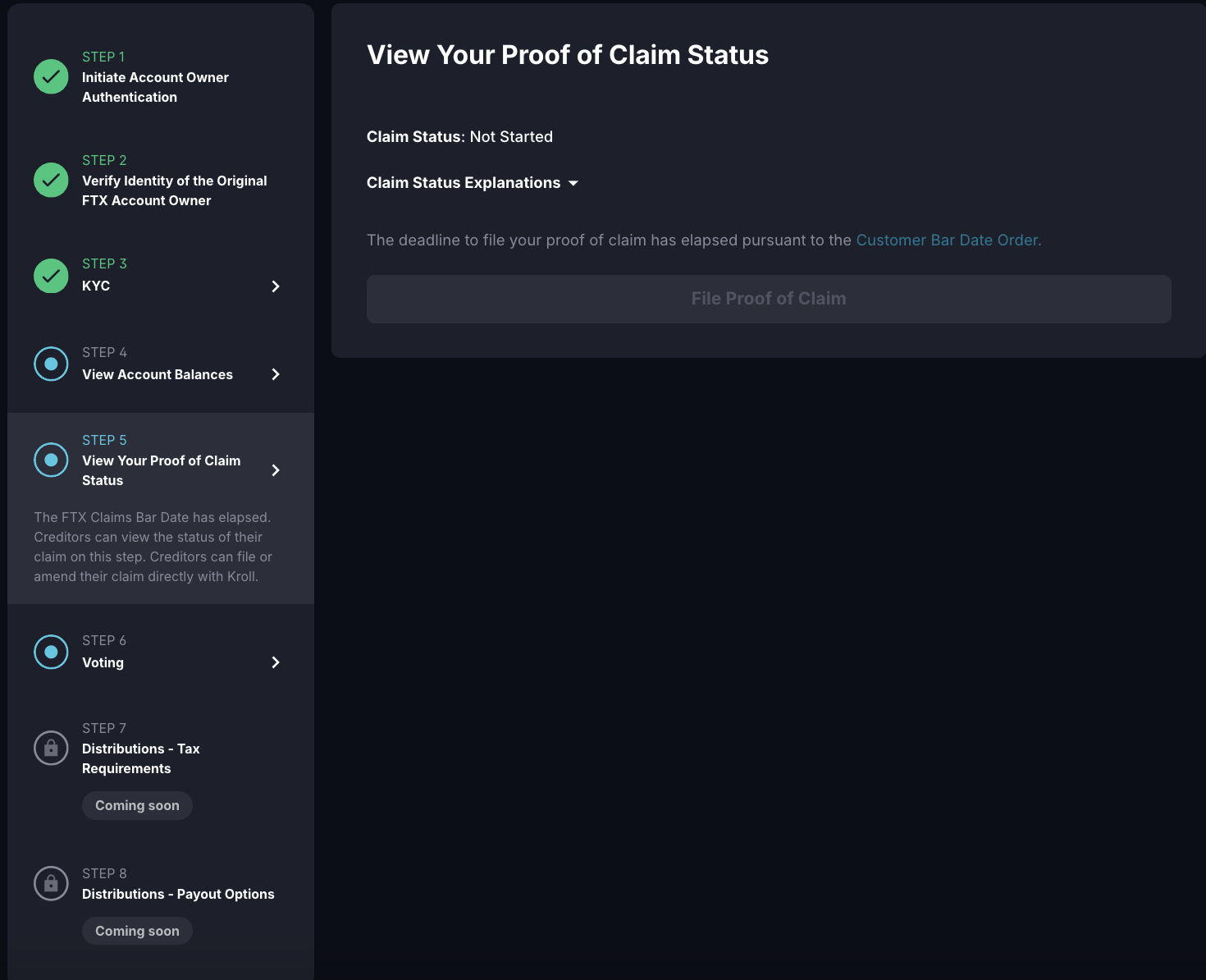 Using the Customer Claims Portal – FTX