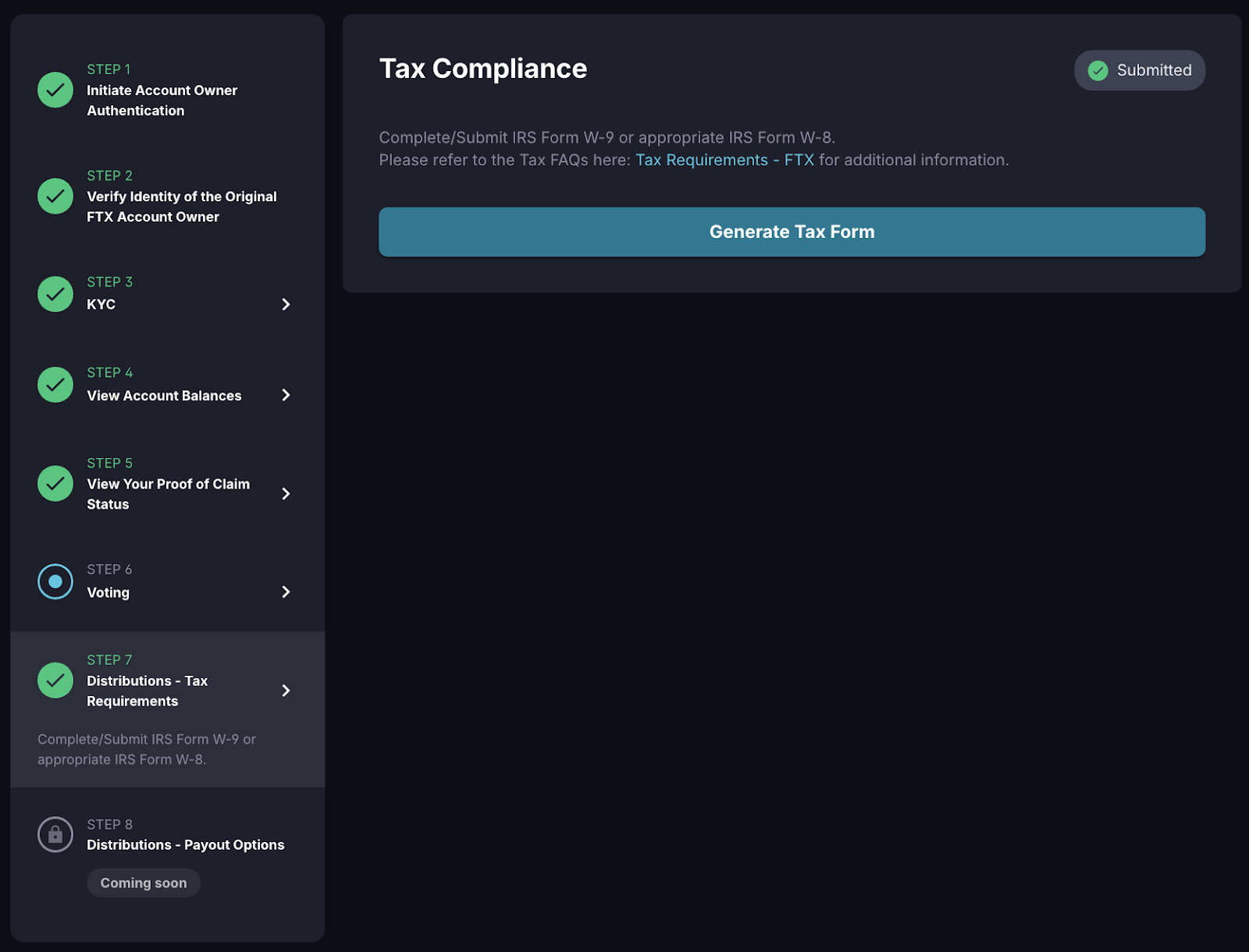 Using the Customer Claims Portal – FTX